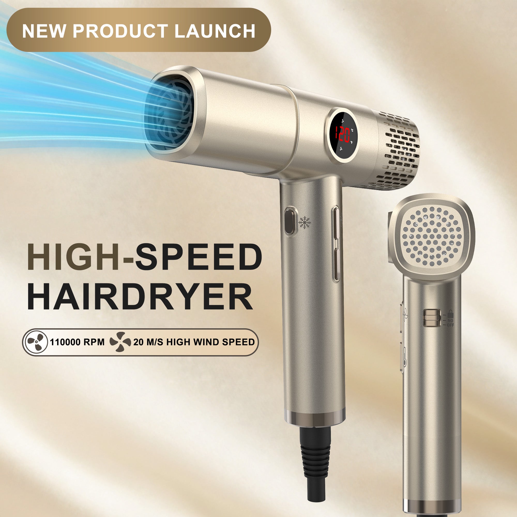 Mifanstech High Speed Hair Dryer Professional Ionic Hair Dryer, Women'